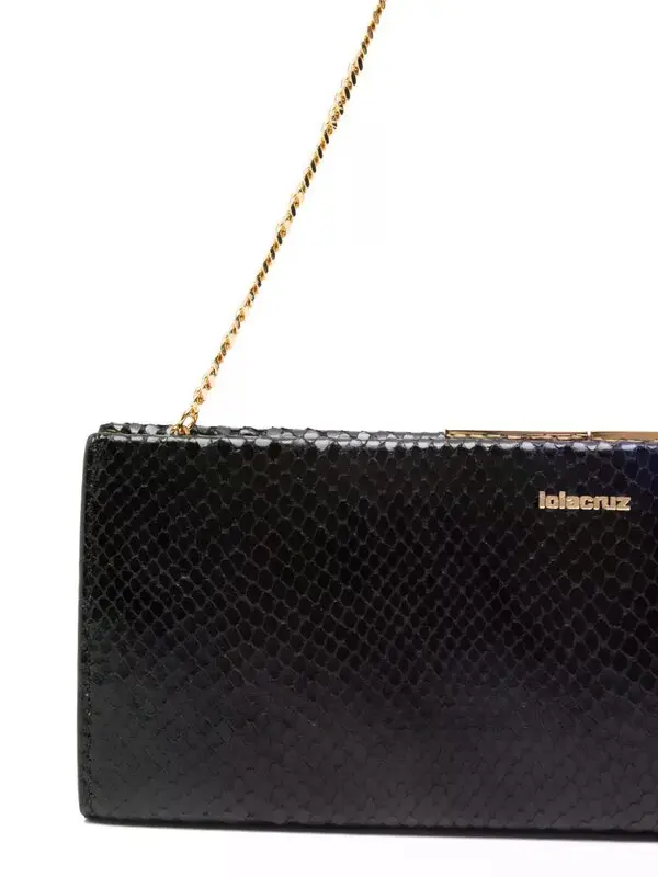 Lola Cruz Chain-strap Clutch - Black