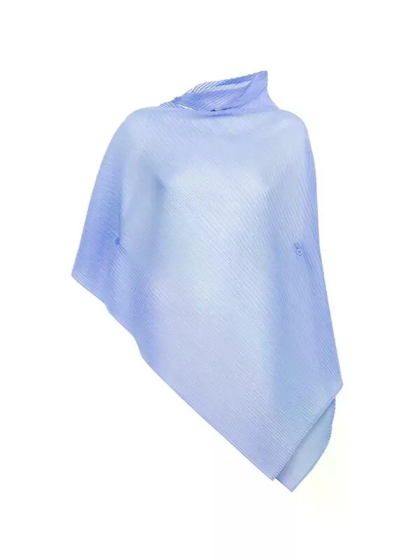 Issey Miyake Pleated Poncho - Blue