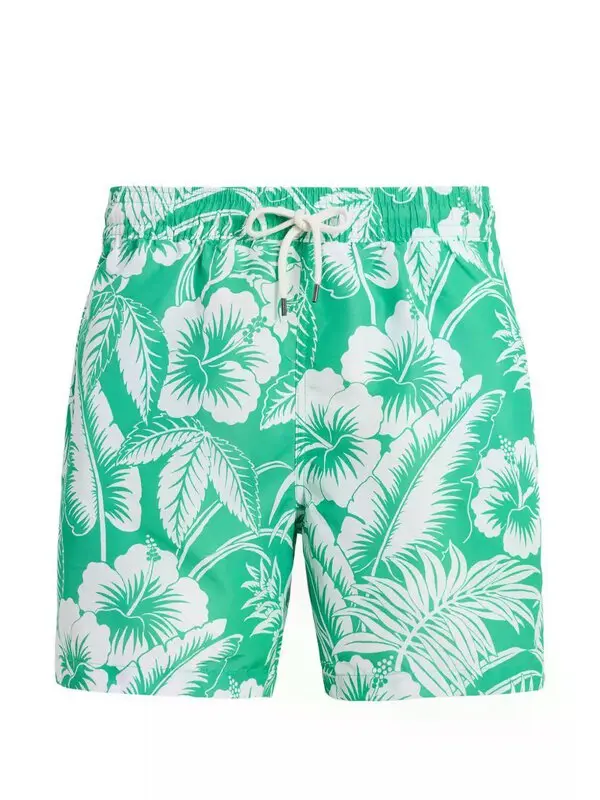 Polo Ralph Lauren Floral-patterned Swim Shorts - Green