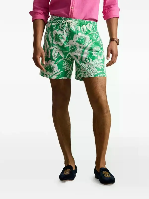 Polo Ralph Lauren Floral-patterned Swim Shorts - Green