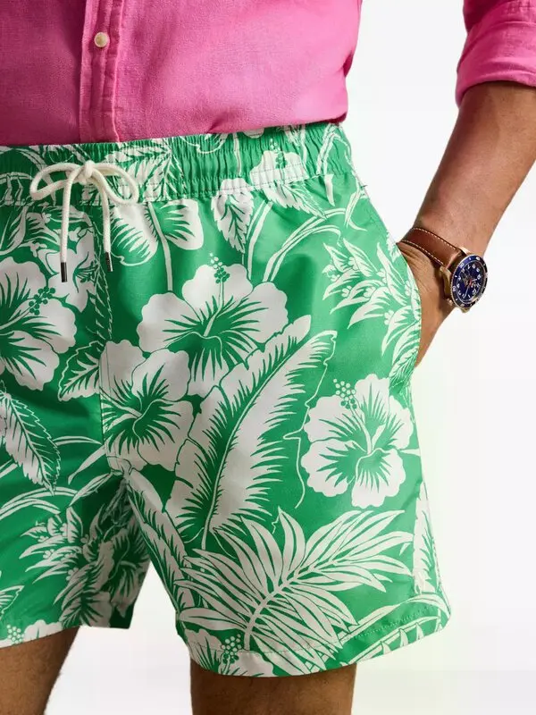 Polo Ralph Lauren Floral-patterned Swim Shorts - Green