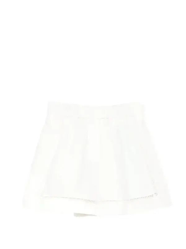 Maje Lace Trim Shorts - White