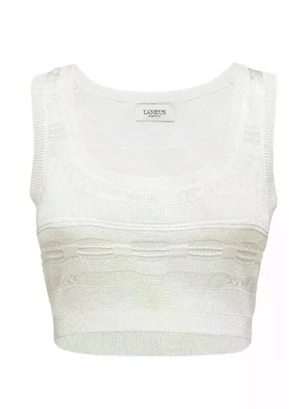 LANEUS Knitted Crop Top