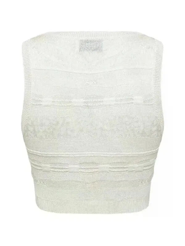 LANEUS Knitted Crop Top