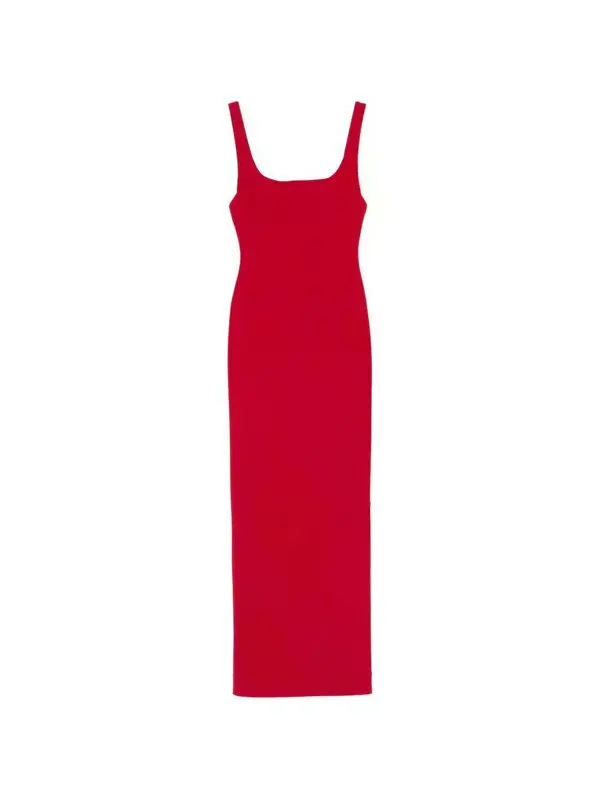 Solace London Aneila Square-neck Maxi Dress - Red