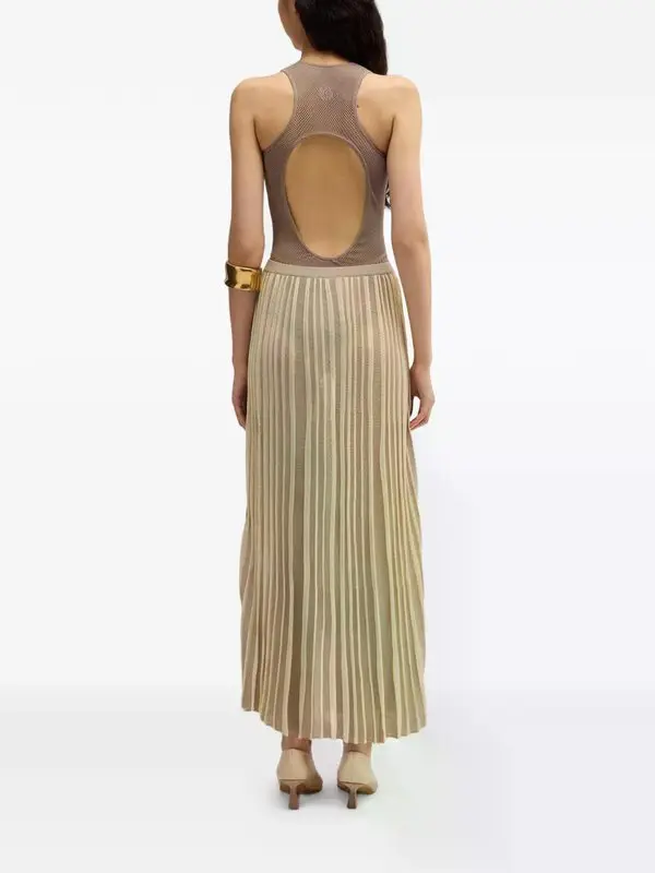 MARGHERITA MACCAPANI Pleated Terry Skirt - Neutrals