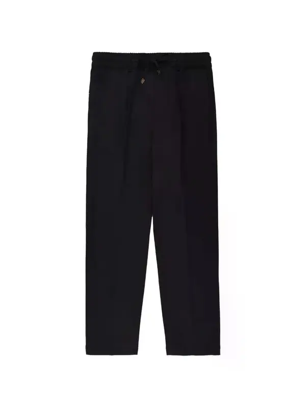 CRUNA Mitte Drawstring Tapered Trousers - Black