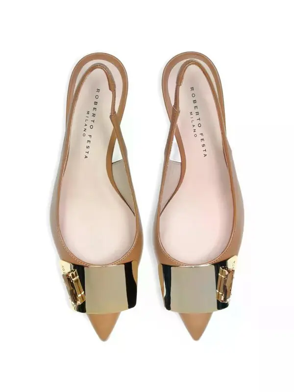 Roberto Festa Plaque Accessory Slingback Pumps