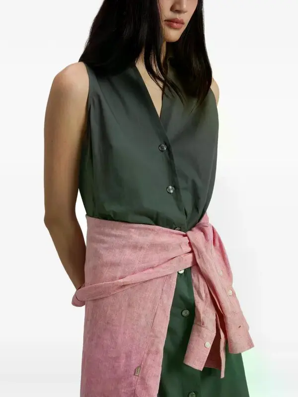 Woolrich Buttoned Belted Midi Dress - Green
