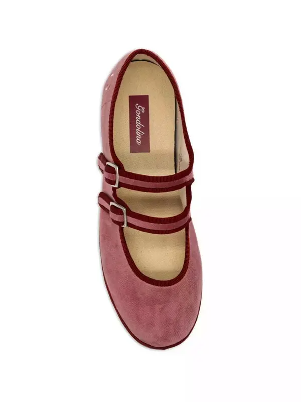 GONDOLINA Mary Jane Velvet Ballet Flat