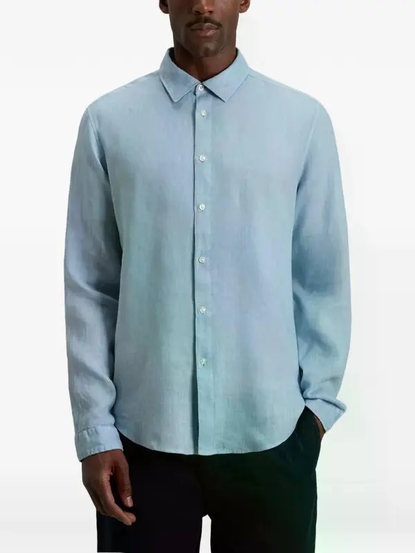 Woolrich Garment-dyed Linen Shirt - Blue