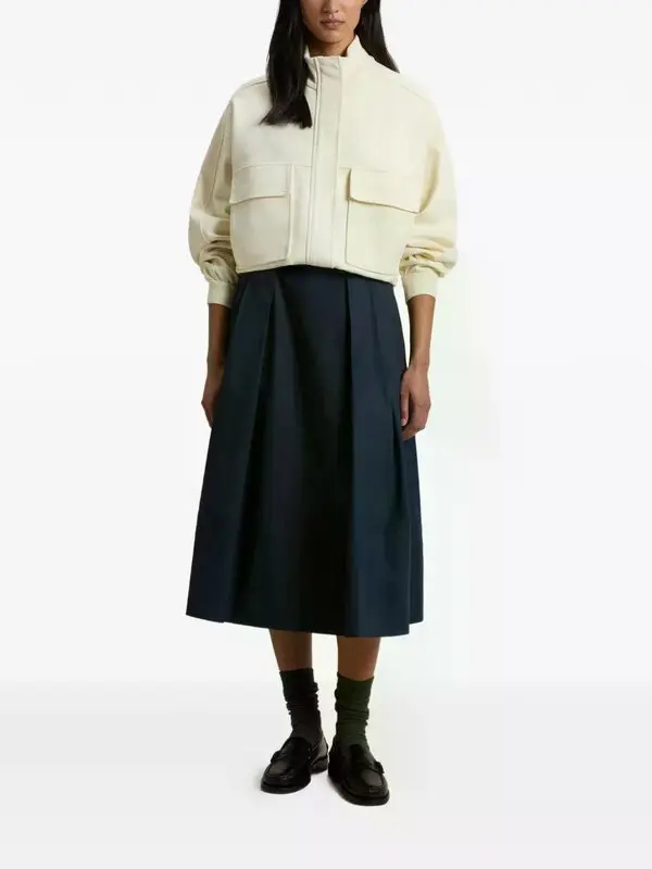 Woolrich Pleated Straight Skirt - Blue