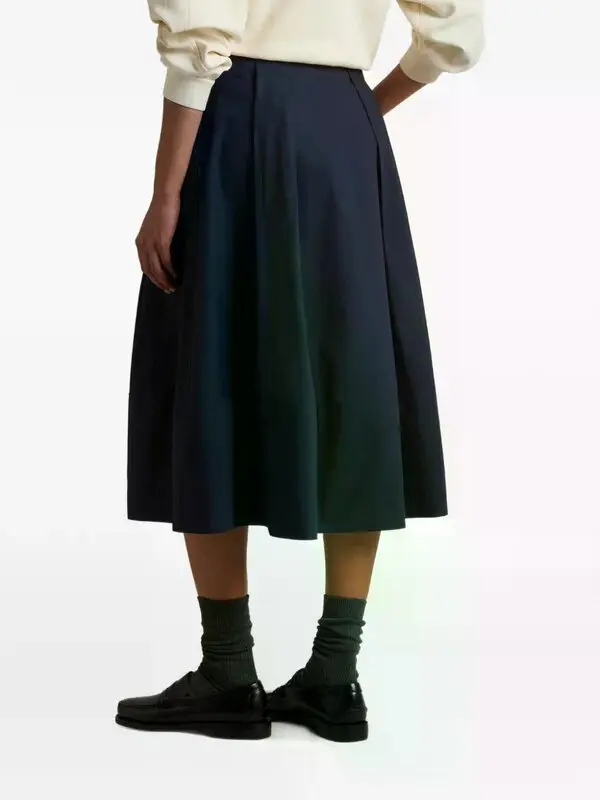Woolrich Pleated Straight Skirt - Blue
