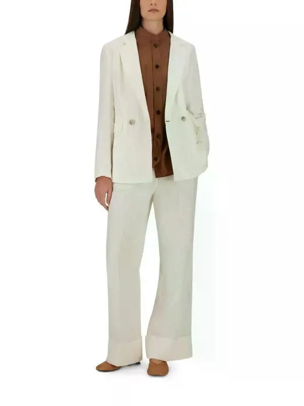Herno Linen Double-breasted Blazer