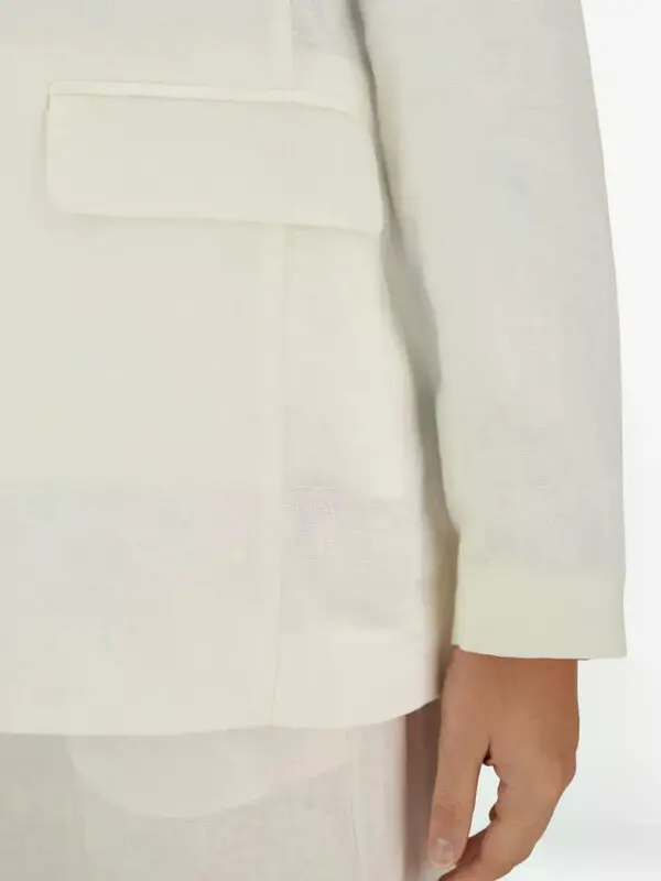 Herno Linen Double-breasted Blazer
