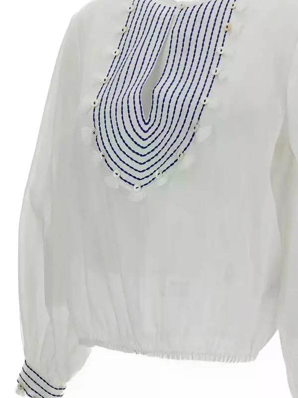 True Royal Embroidered Blouse