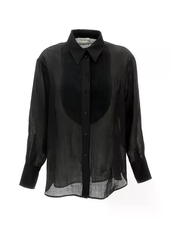 True Royal Embroidered Shirt - Black