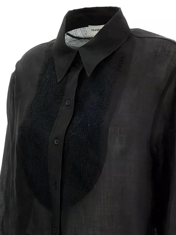 True Royal Embroidered Shirt - Black