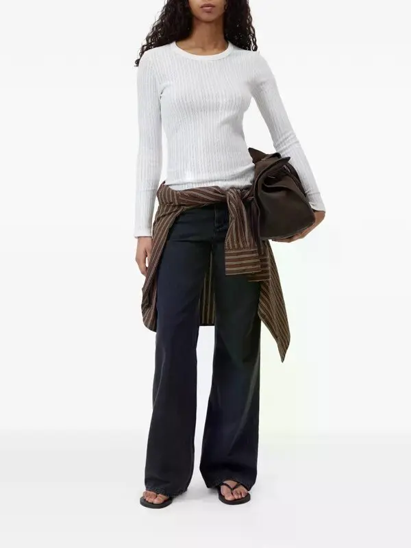Closed Long Sleeve Crewneck Top