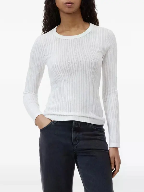 Closed Long Sleeve Crewneck Top