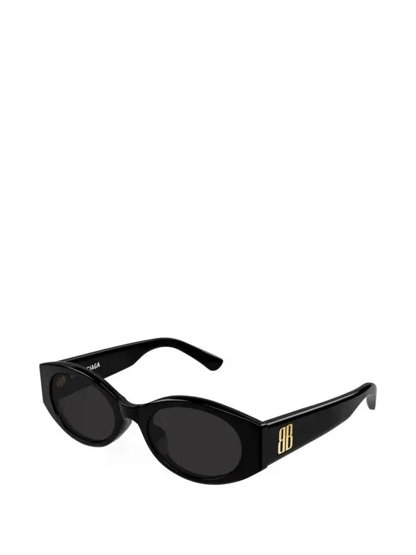 Balenciaga Oval-frame Sunglasses - Black