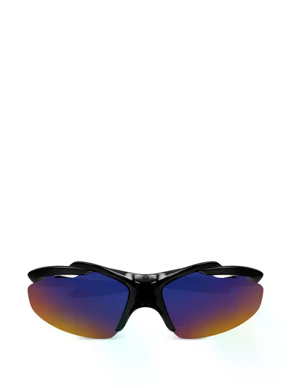 Balenciaga Oval-frame Sunglasses - Black