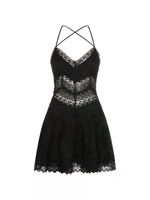 Charo Ruiz Ibiza Aveline Lace Strap Mini Dress