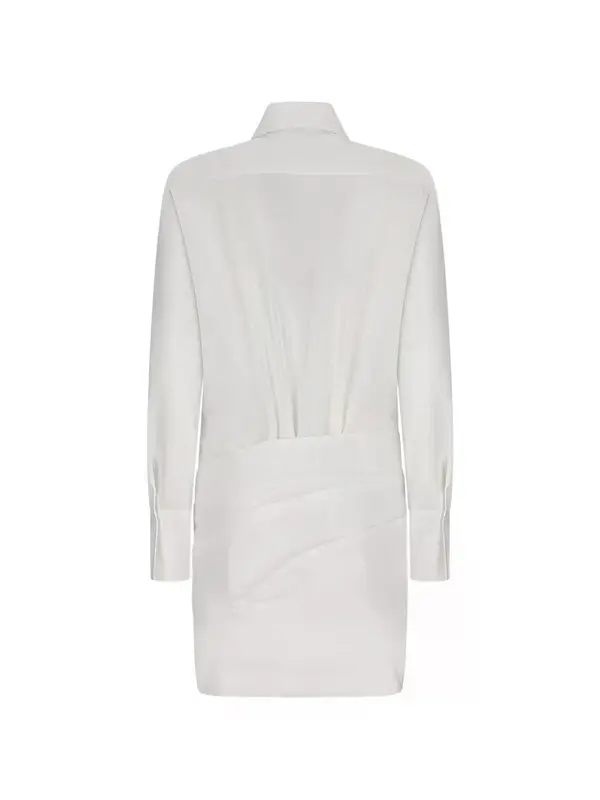 Federica Tosi Draped Poplin Shirt Midi Dress