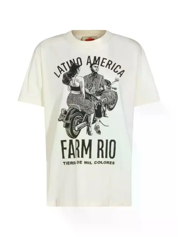 Farm Rio Printed T-shirt - Neutrals