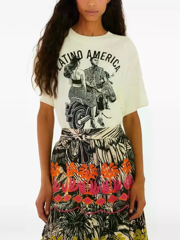 Farm Rio Printed T-shirt - Neutrals