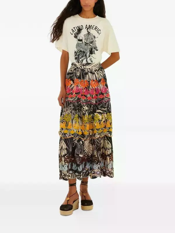 Farm Rio Printed T-shirt - Neutrals