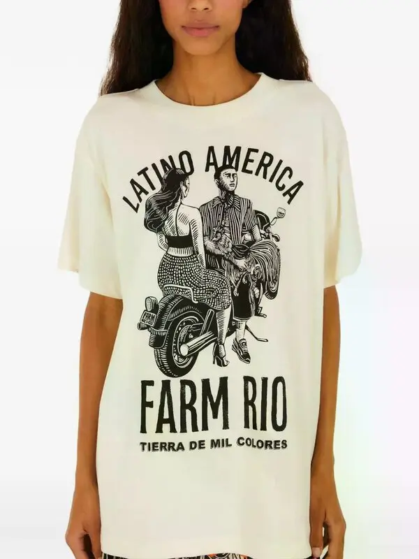 Farm Rio Printed T-shirt - Neutrals