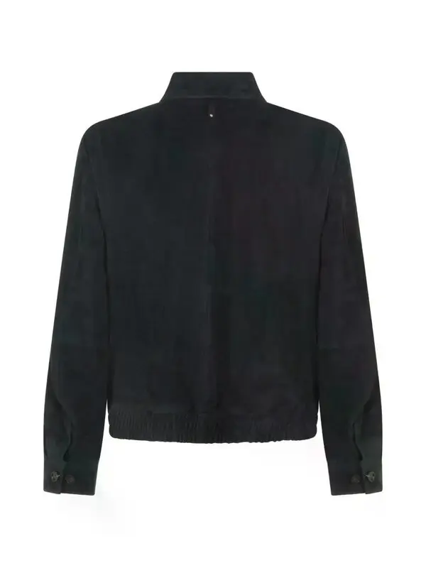 Mackage Giovanni-su Zipped Suede Jacket - Blue