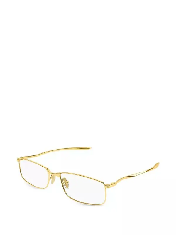 Balenciaga Rectangle-frame Glasses - Gold