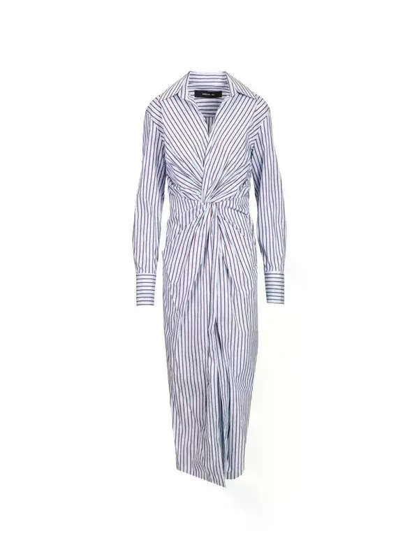 Federica Tosi Striped Midi Dress - Blue
