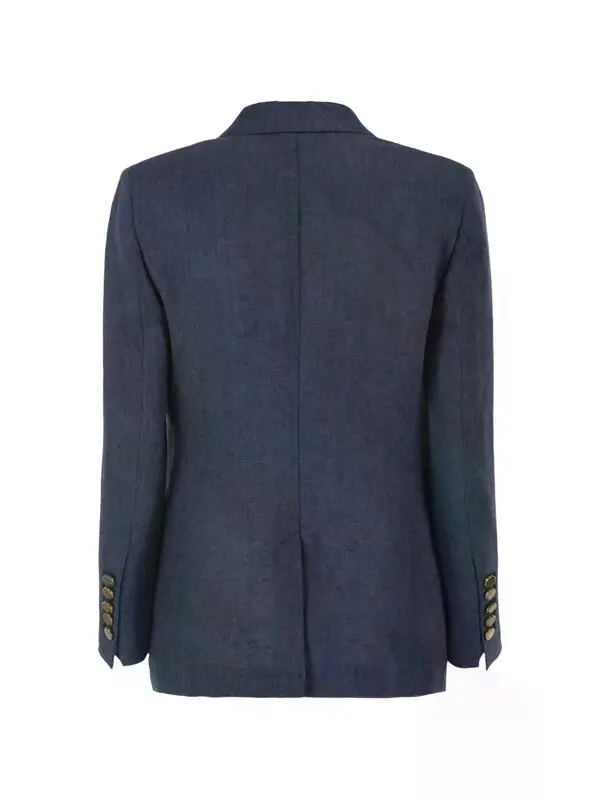 SAULINA Angelica Linen Blazer - Blue