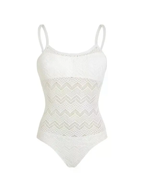 Vilebrequin Zigzag-pattern One Piece Swimsuit - White