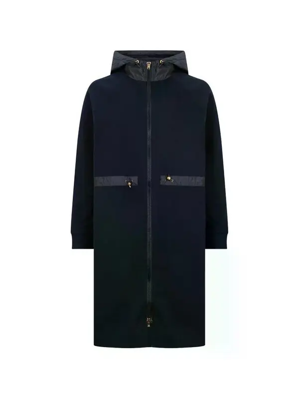Herno Zip-up Coat With Hood - Blue