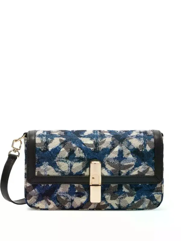 Furla Small Floral Jacquard Crossbody Bag - Blue