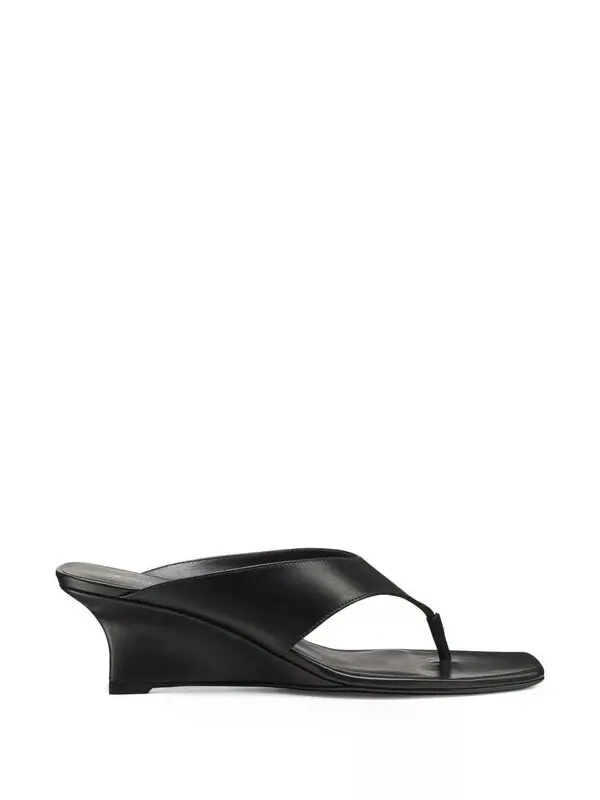 STUART WEITZMAN Vinnie Wedge Sandals - Black