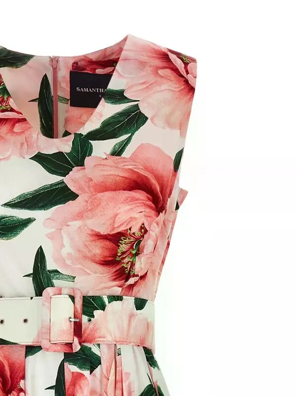 Samantha Sung Abilia Floral Midi Dress