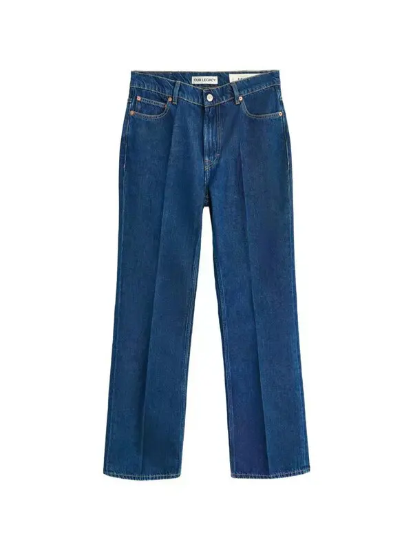Our Legacy 70s Cut Pressed-crease Bootcut Jeans - Blue