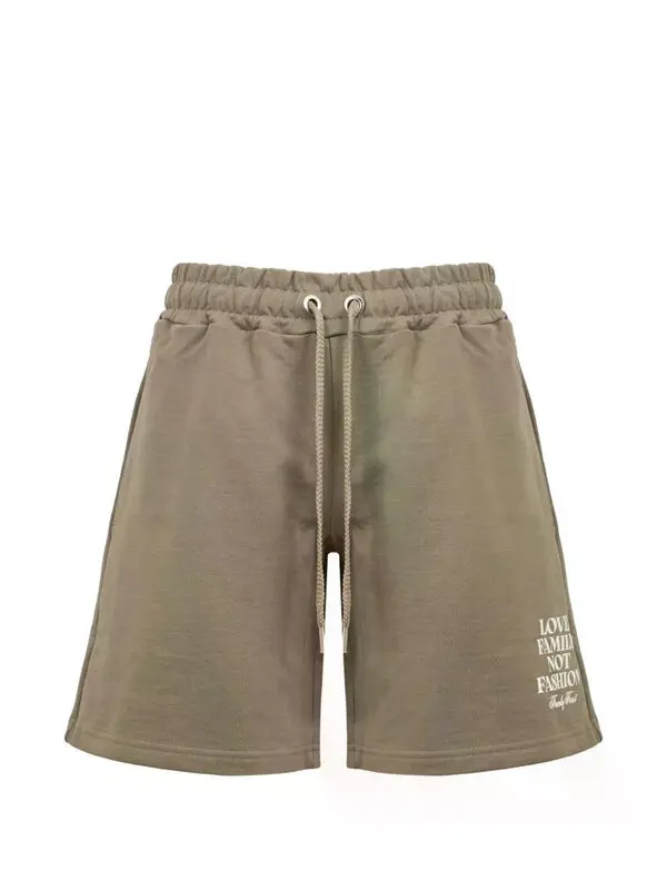 FAMILY FIRST Graphic-detail Drawstring Shorts - Green