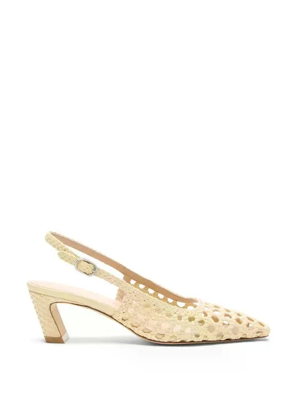 STUART WEITZMAN Stassi Interwoven Slingback Pumps - Neutrals
