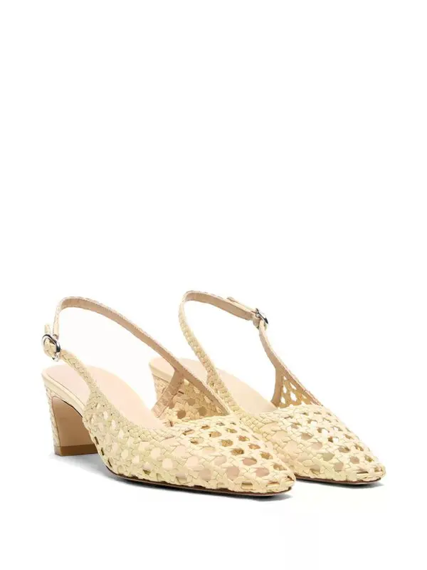 STUART WEITZMAN Stassi Interwoven Slingback Pumps - Neutrals
