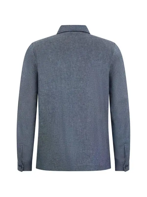 Herno Button-front Shirt Jacket - Blue