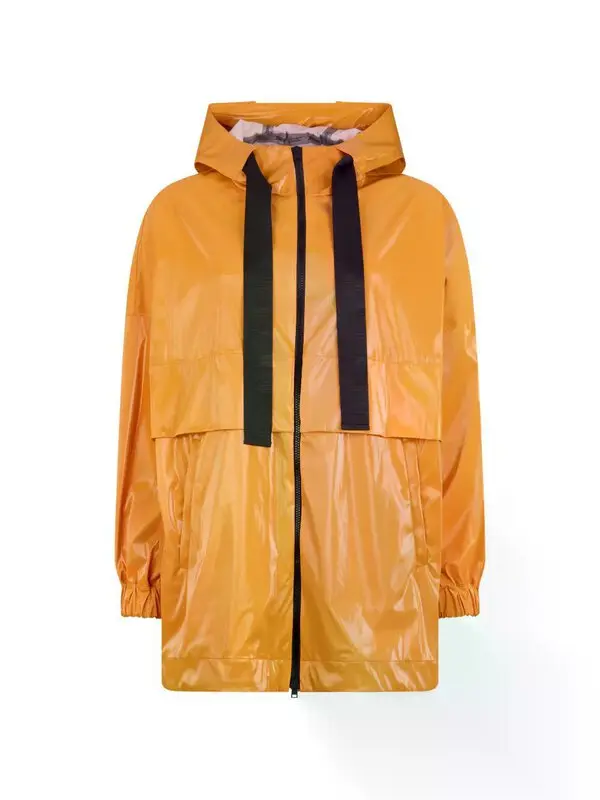 Herno Hooded Zip-fastening Coat - Orange