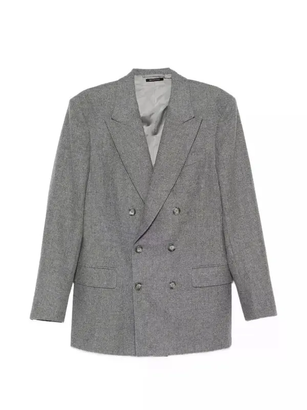 TOM FORD Double-breasted Wool Blazer - Grey