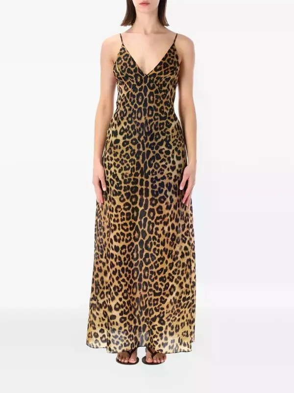 Alberta Ferretti Leopard Print Dress