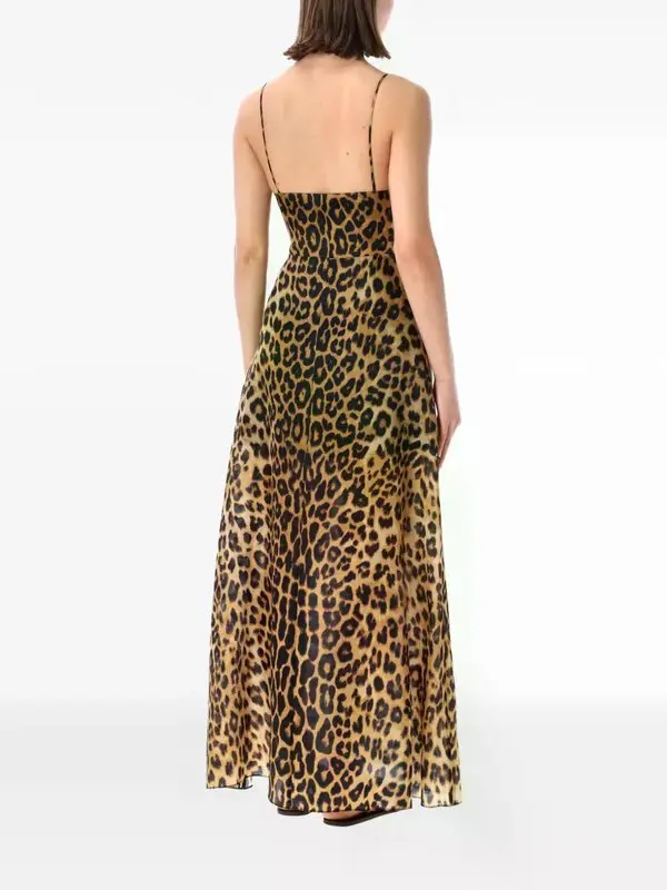 Alberta Ferretti Leopard Print Dress